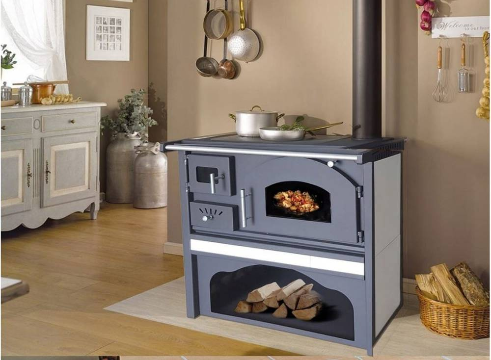 Piec, kuchnia, na drewno z piekarnikiem i fajerką 6kW 20780150 ...