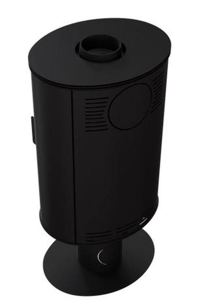 Piec wolnostojący koza 8kW AB STAL NOGA OBROTOWY z wylotem spalin fi ...